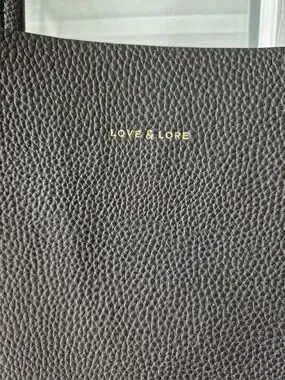 Love & Lore | Bags | Love Lore Black Leather Tote Bag | Poshmark